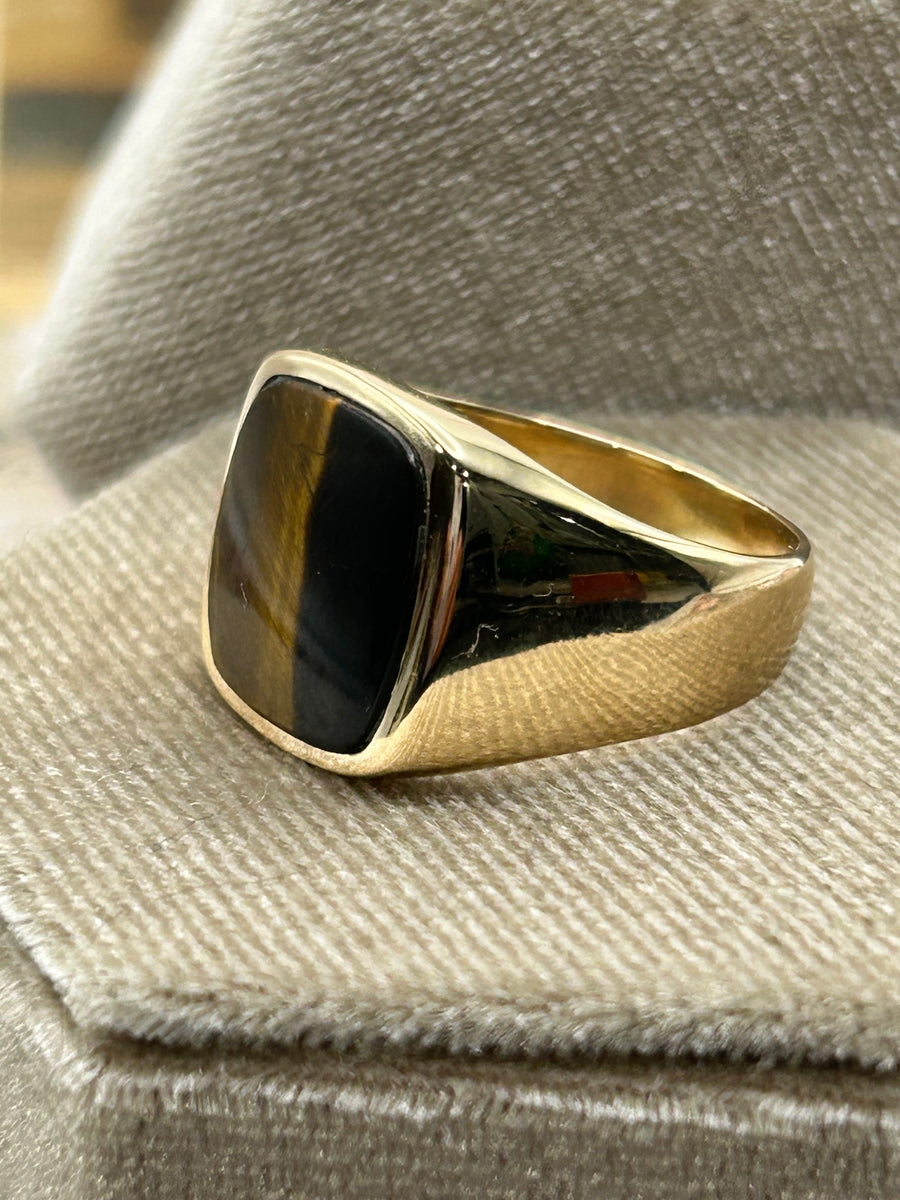 14K Tiger Eye Stone Ring – trinityjewellers